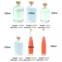 China Custom Glass Bottle for Juice 750ml 1000ml 1500ml Empty Transparent PET Fruit Juice Beverage Bottle for sale
