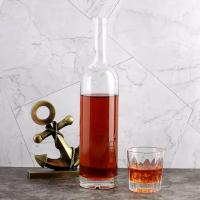 China 500ml 750ml Glass Vodka Whisky Spirit Empty Flint Glass Baijiu Olive Oil Bottle Customized for sale
