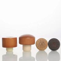 China Engraved Logo Wood Bar Top Cork Synthetic Glass Bottle Stopper for Liquor and Cosmetics for sale