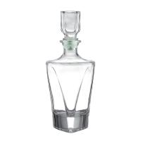 China Base Material Glass Custom Color 350ml 550ml Square Glass Bottle for Fancy Vodka Liquor for sale