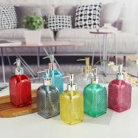 China Polka Dot Glass Bottle 500ml For Press Type Dispensing Of Hand Sanitizer And Emulsion for sale