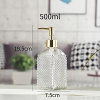 China Polka Dot Glass Bottle 500ml For Press Type Dispensing Of Hand Sanitizer And Emulsion for sale