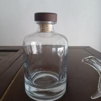 China Custom Color Glass Collar 500ml 700ml 750ml Whisky Vodka Bottle for sale
