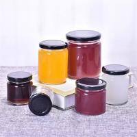 China Black Plastic Sealed Wide Mouth 30ml 60ml 90ml 120ml 180ml 250ml 500ml Round Glass Jar for sale