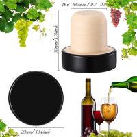 China Custom Glass Bottle T Shaped Cork Bottle Stopper For Wine And Beer DIY Process Black for sale
