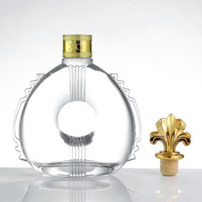 China Direct Sale 500ml End Liquor Glass Bottle with Cork Seal and Cosmetic Packing for sale