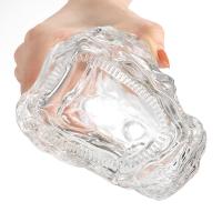China Decal Glass Products Unique Shape Transparent Decoration Glass Wine Bottle Tumbler for sale