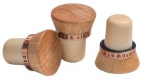 China Liquor Custom Synthetic Cork 750ml Glass Bottle with Wooden Cap and Custom Color for sale