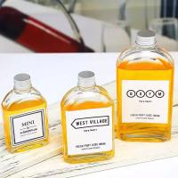 China Spray Cap Flat Cold-Brew Coffee Glass Bottle 200ml 250ml 350ml 500ml for Juice Packing for sale