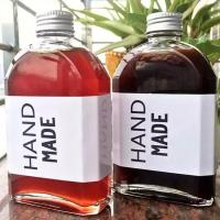 China Spray Cap Flat Cold-Brew Coffee Glass Bottle 200ml 250ml 350ml 500ml for Juice Packing for sale