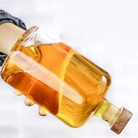 China Brandy Vodka Glass Bottle with Cork Cap and 280ml Capacity for sale