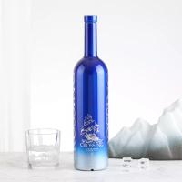 China Glass Collar Custom 500ml 750ml Vodka Whisky Empty Flint Cup Baijiu Olive Oil Juice Bottle for sale