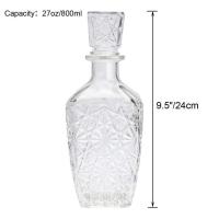China 27 Fluid Ounces Custom Frosted Nordic Glass Bottle for Beverage Spirit Gin Rum Liquor for sale