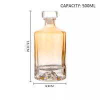 China Glass Collar Whisky Vodka Bottle with Cork Cover 750ml Capacity Customized Luxury for sale