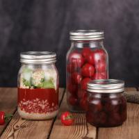 China Glass Sealed Storage Tank Round Bottle For Pickles And Mason Jar for sale