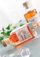 China 200ml 375ml 500ml 750ml Round Glass Liquor Wine Vodka Tequila Bottle with Sealed Cork Lid for sale