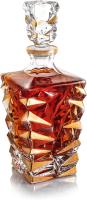 China Liquor Vodka Whiskey Wine Round Stackable Glass Bottle with 750ml Capacity for sale