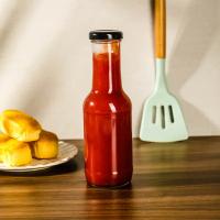 China 250ml 300ml Wide Mouth Glass Bottle for Seasoning Sealing Type Cork Industrial Beverage for sale