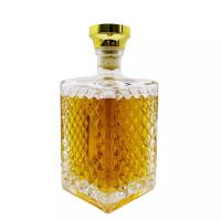 China Body Material Glass Bottle for High Grade Gin Vodka Whisky Unique Design for sale