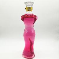 China Glass Products 500ml Female Vodka Glass Whisky Red Wine Bottle for Cosmetics Industry for sale
