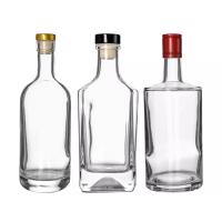 China 200Ml 375Ml 500Ml 700Ml 750Ml Glass Bottle For Vodka Rum Whiskey Liquor Gin Wine Spirit for sale