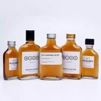 China 50ml 100ml 200ml 250ml 500ml Clear Glass Flat Wine Bottle for Cold Brew Coffee Juice for sale