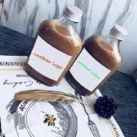 China 50ml 100ml 200ml 250ml 500ml Clear Glass Flat Wine Bottle for Cold Brew Coffee Juice for sale