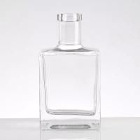 China Sealing Type Cork Glass Bottle for Vodka Whisky Rum 375 ml 500 ml 700 ml 750 ml for sale
