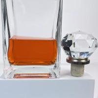 China Sealing Type Cork Glass Bottle for Vodka Whisky Rum 375 ml 500 ml 700 ml 750 ml for sale