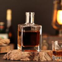 China Sealing Type Cork Glass Bottle for Vodka Whisky Rum 375 ml 500 ml 700 ml 750 ml for sale