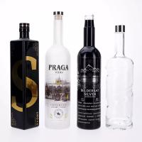 China Custom Design Glass Bottle for Vodka 375ml 500ml 700ml 750ml Base Material for sale