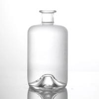 China Clear Empty Short Alcoholic Gin Liquor Bottle With Cork Stopper for Glass Products for sale