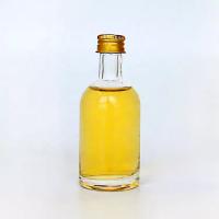 China 50ml Empty Mini Clear Glass Vodka Whisky Bottles for Glass Products Cosmetic Packing for sale