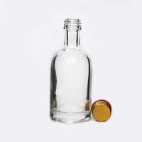 China 50ml Empty Mini Clear Glass Vodka Whisky Bottles for Glass Products Cosmetic Packing for sale