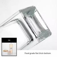 China Square Spirit Liquor Bottle Capacity 750ml Base Material glass with Synthetic Cork for sale