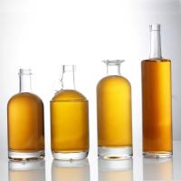 China 500ml 700ml 750ml Clear Glass Liquor Bottle for Whisky Tequila Brandy Gin Vodka Rum for sale