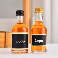 China Collar Material 50ml Small Luxury Wine Bottle for Vodka Whisky Customized Design for sale