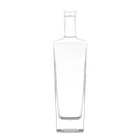 China 500ml 700ml 750ml Cork Whisky White Liquor Water Sauce Fruit Embossed Vodka Bottle for sale