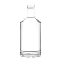 China 500ml 700ml 750ml Cork Whisky White Liquor Water Sauce Fruit Embossed Vodka Bottle for sale
