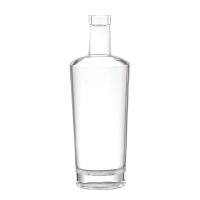China 500ml 700ml 750ml Cork Whisky White Liquor Water Sauce Fruit Embossed Vodka Bottle for sale