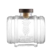 China 1000ml Borosilicate Glass Hand Mouth Blown Glass Barrel for Vodka Featuring Spray Cap for sale