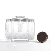China 1000ml Borosilicate Glass Hand Mouth Blown Glass Barrel for Vodka Featuring Spray Cap for sale