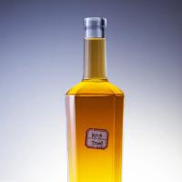 China Capacity 750ml Round Super Flint Glass Vodka Gin Rum Glass Bottle Weight for Whiskey for sale