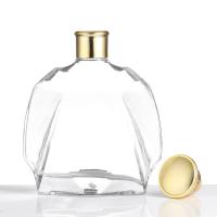 China Round Nordic Glass Liquor Bottle with Wooden Lid and Bonus Natural Cork Bottle Stopper for sale