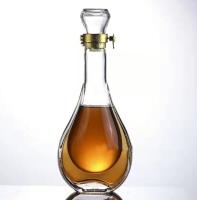 China Home Bar Gift 500ml Capacity Whisky Bottle with Sealed Glass Stopper Decal Surface for sale