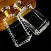 China 500ml Glass Bottle for Bespoke Custom Pewter Metal Labels Rum Whisky Vodka Gin Spirits for sale