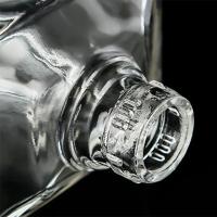 China 500ml Glass Bottle for Bespoke Custom Pewter Metal Labels Rum Whisky Vodka Gin Spirits for sale