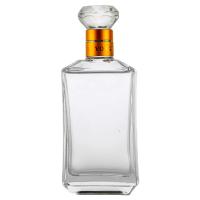 China 500ml Glass Bottle for Bespoke Custom Pewter Metal Labels Rum Whisky Vodka Gin Spirits for sale