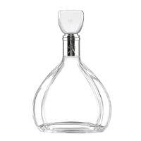 China Transparent Round Empty Flint Glass Liquor Wine Whisky Vodka 50ml Capacity for Beverage for sale