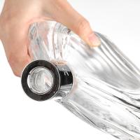 China Transparent Round Empty Flint Glass Liquor Wine Whisky Vodka 50ml Capacity for Beverage for sale